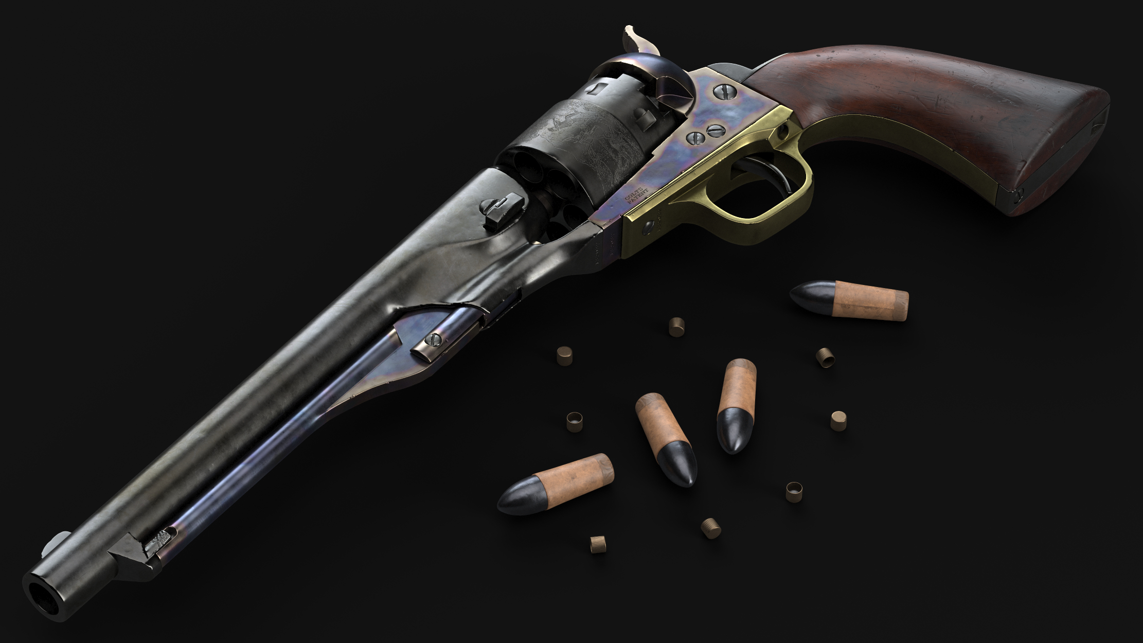 Colt army 1860 model - TurboSquid 1667108