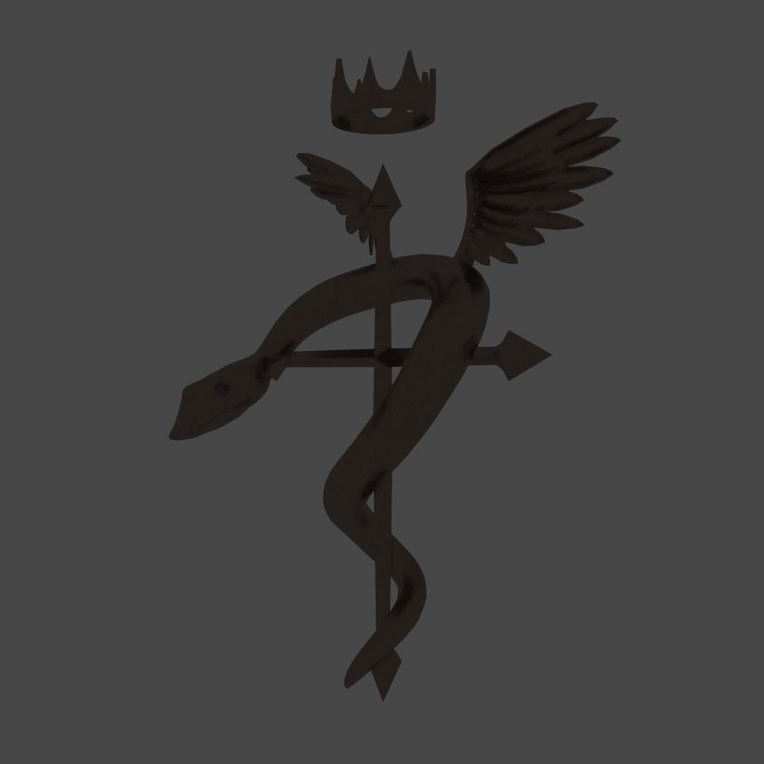 Flamel caduceus fma 3D model - TurboSquid 1614595
