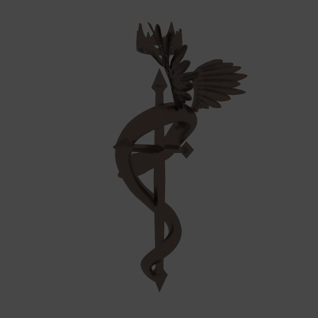 Flamel caduceus fma 3D model - TurboSquid 1614595