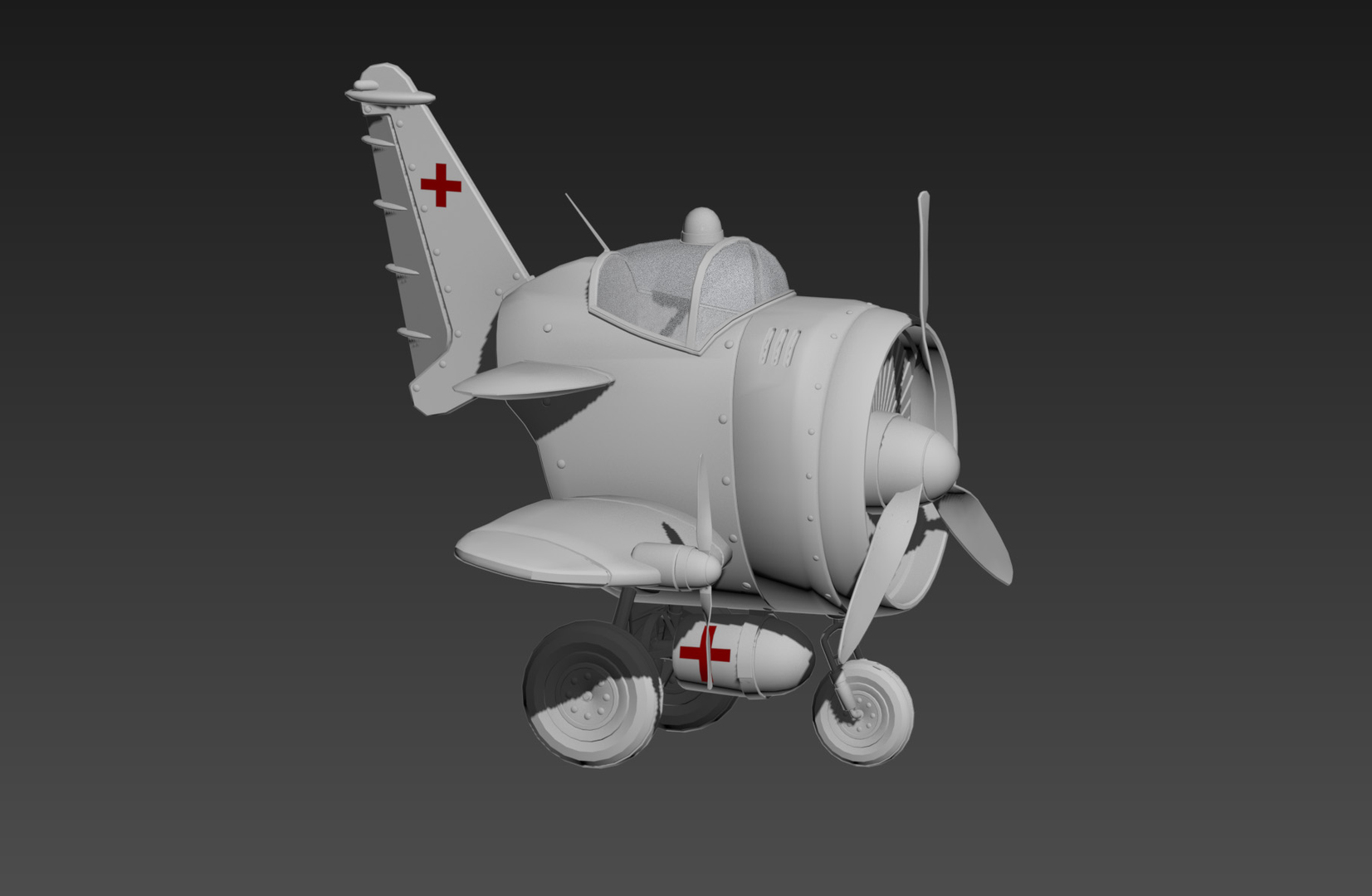3D Plane Cartoon Model TurboSquid 1302521
