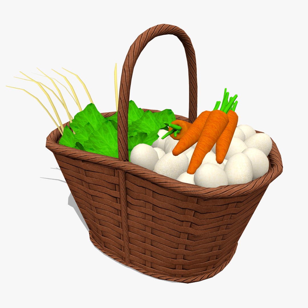 3D Farmer Vegetable Basket Model - TurboSquid 1899905