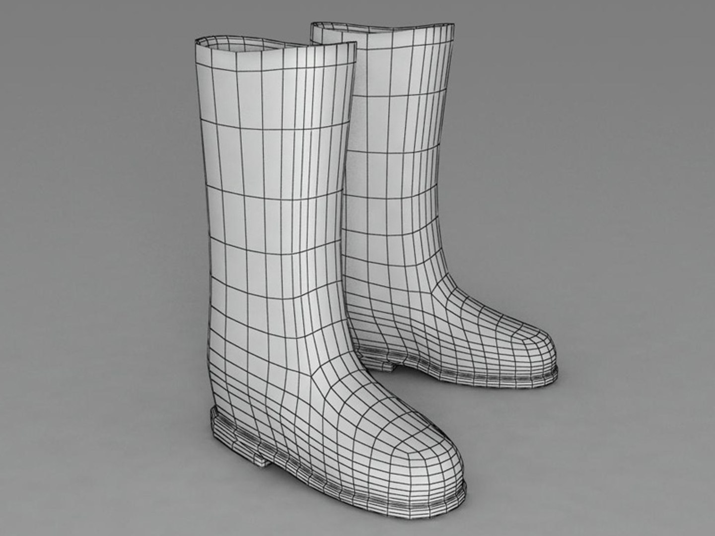 Rubber Boots 3d Model