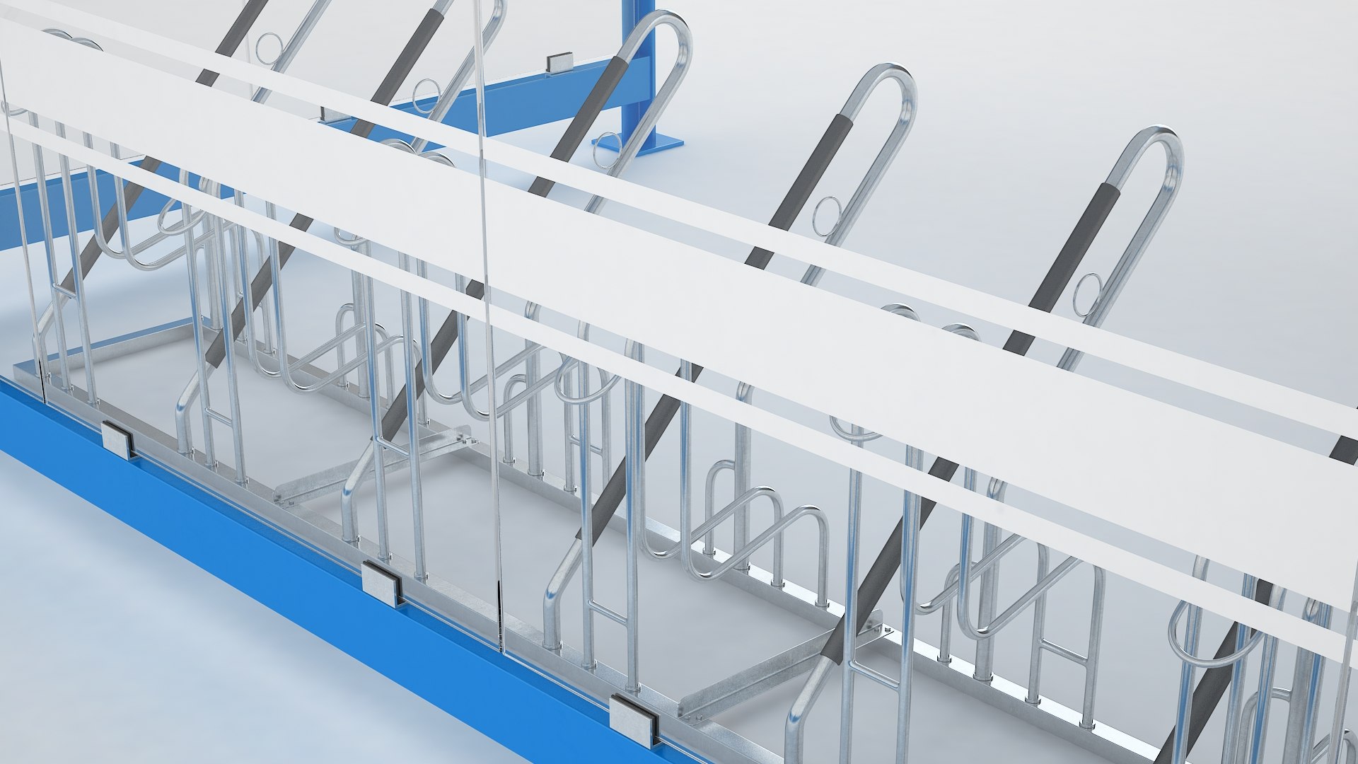 3D Model Bicycle Parking Rack 04 - TurboSquid 2163853