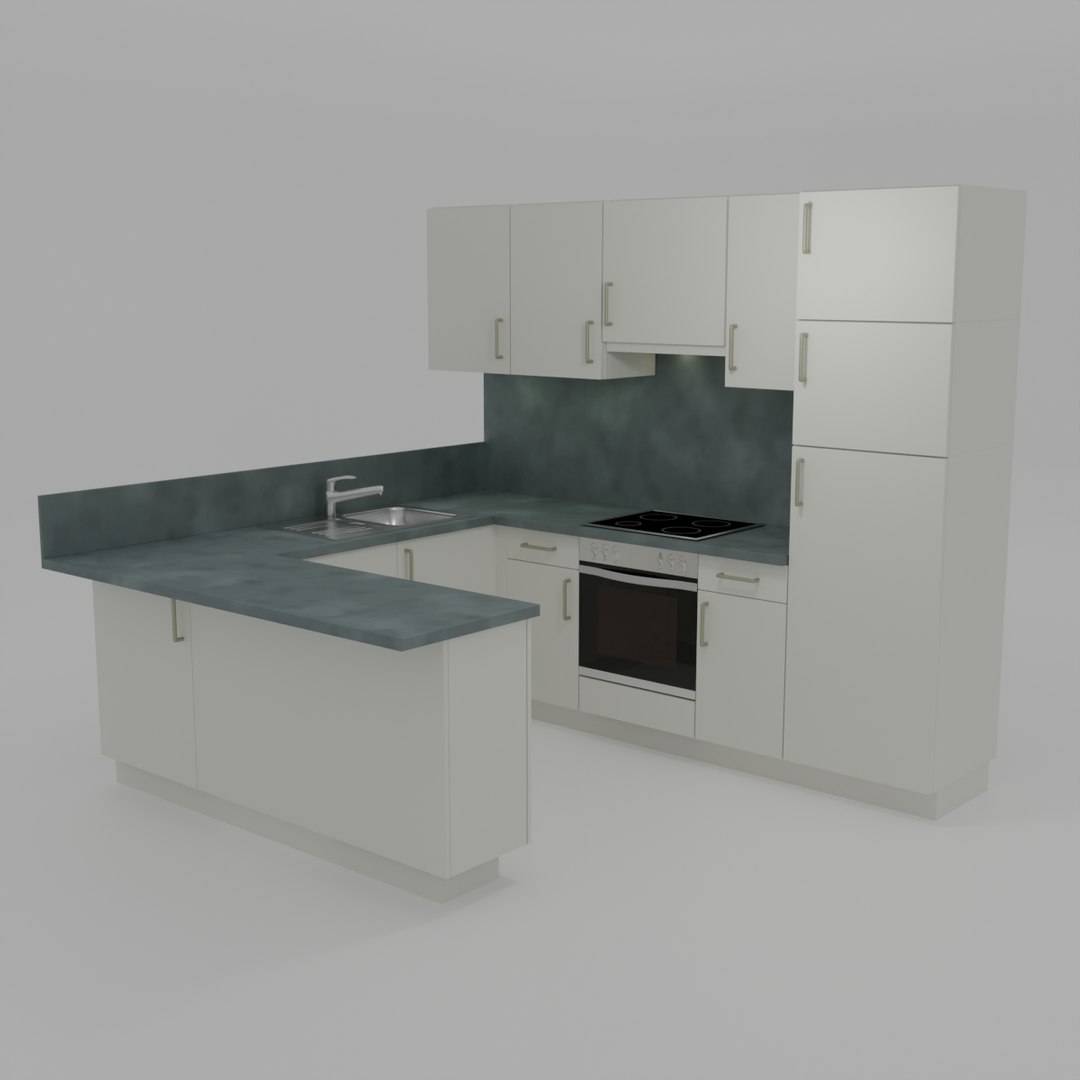3D Kitchen By Ruben Model - TurboSquid 1989736