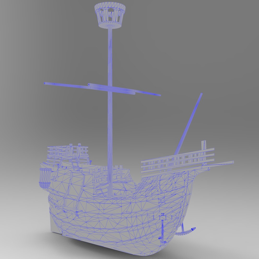 Small Santa Maria Boat 3D Model - TurboSquid 1568147