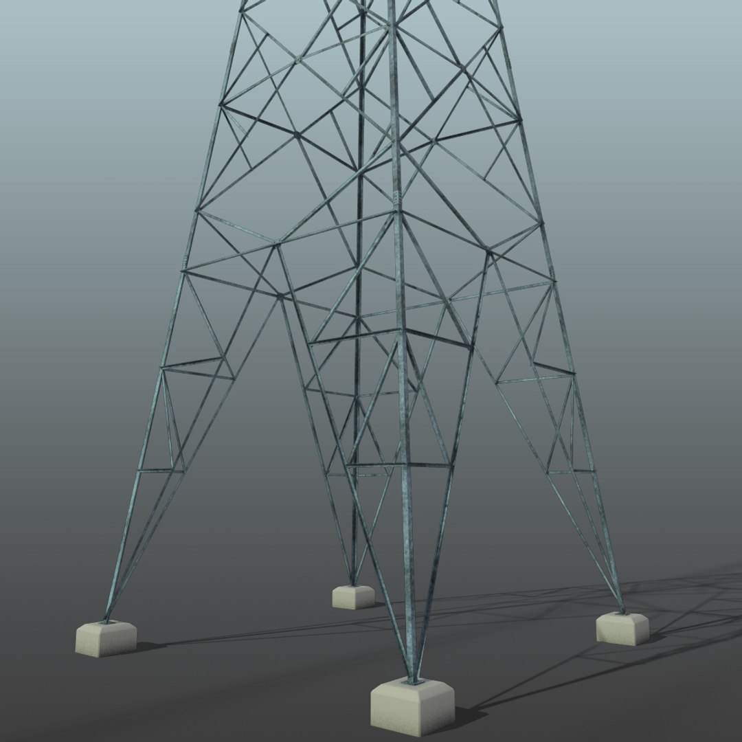 3D Power Tower 4 Model - TurboSquid 1158849