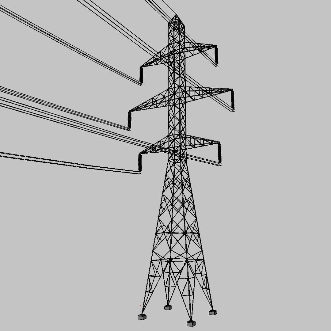 3D Power Tower 4 Model - TurboSquid 1158849