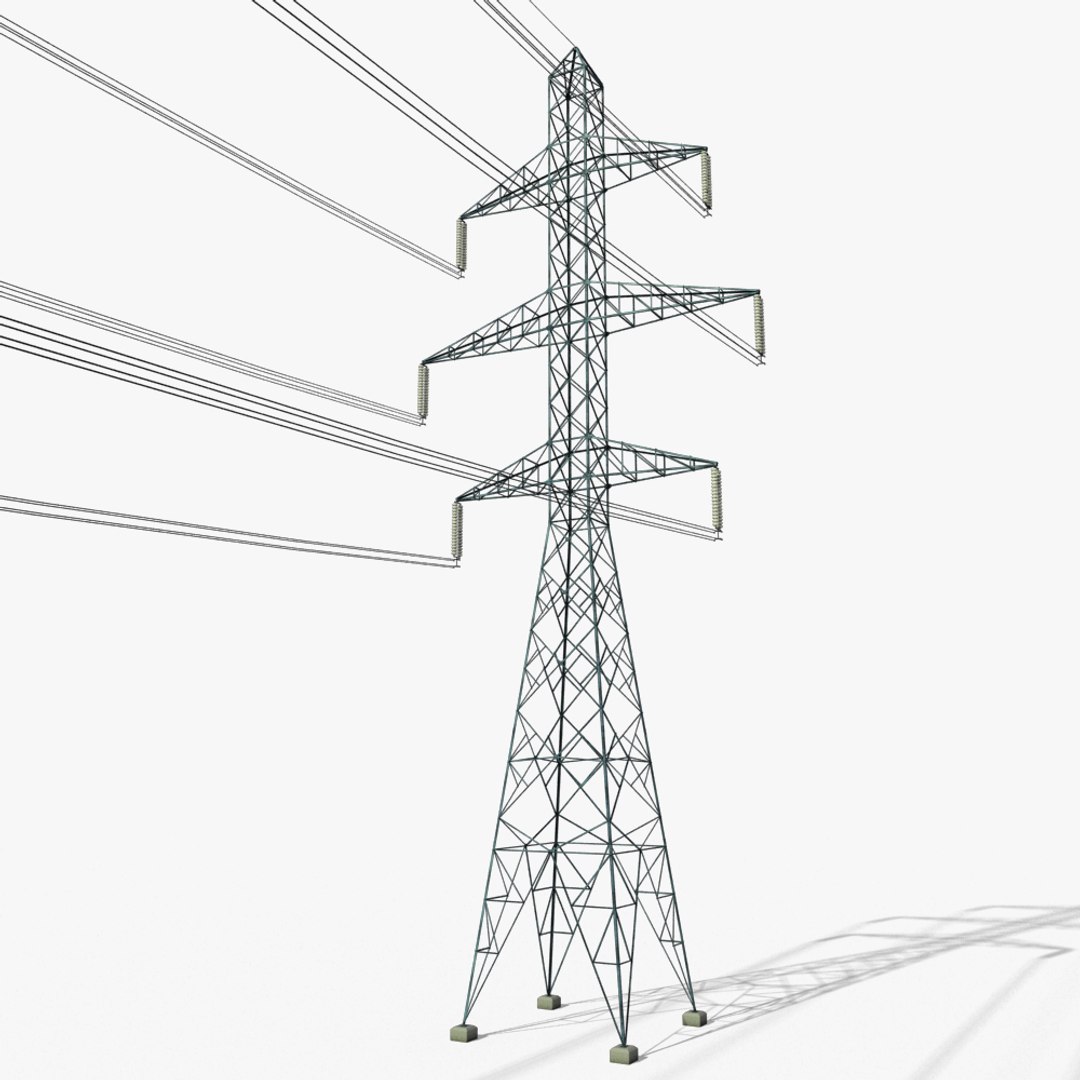 3D power tower 4 model - TurboSquid 1158849
