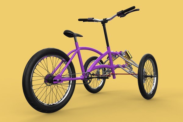 modèle 3D de VÉLO INCLINABLE TRIKE BICYCLE TRICYCLE TROIS ROUES CYCLE ...