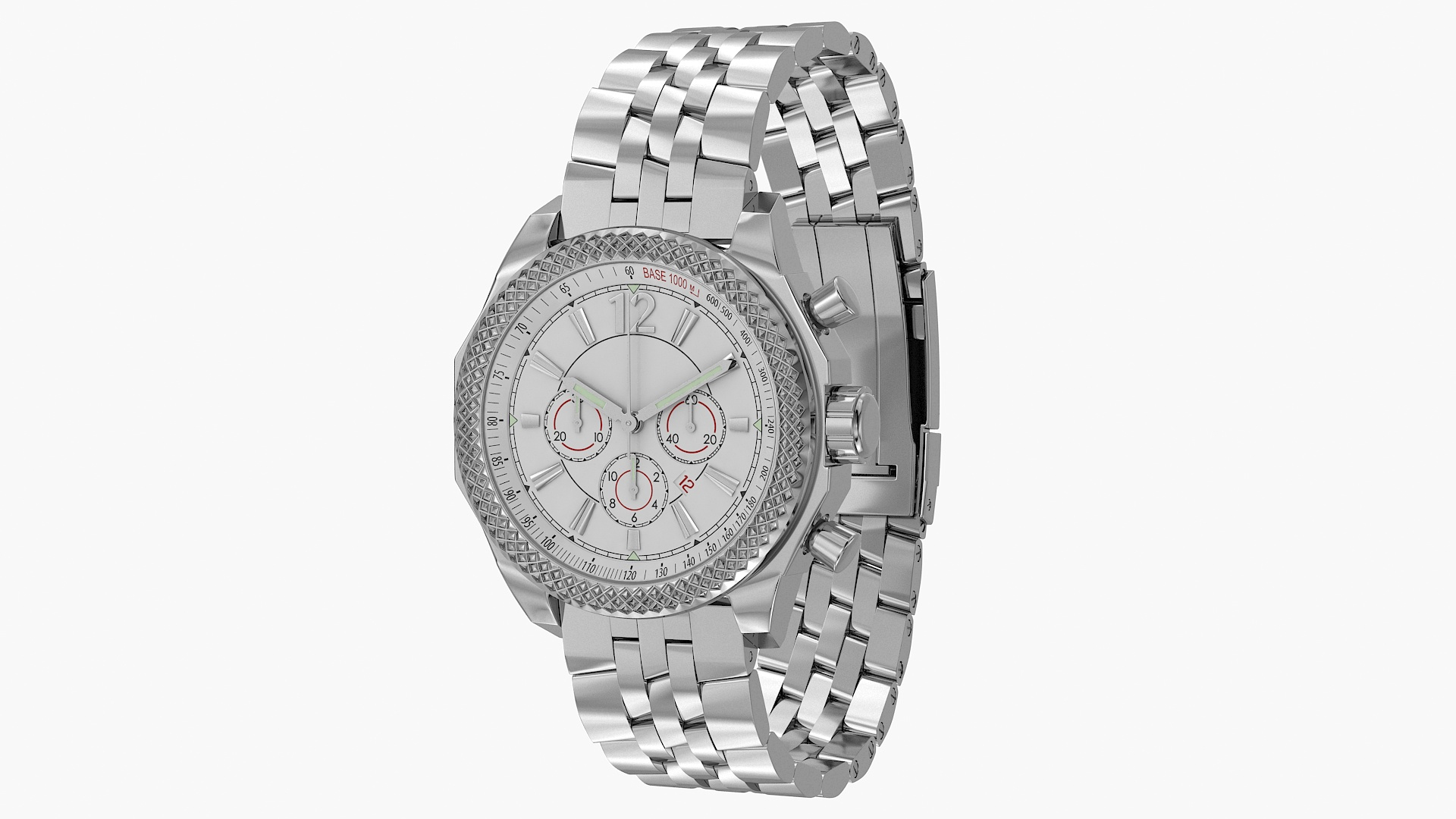 Generic Steel Bracelet Watch White Dial Model - TurboSquid 2150973