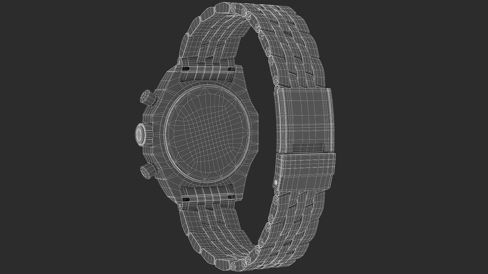 Generic Steel Bracelet Watch White Dial Model - TurboSquid 2150973