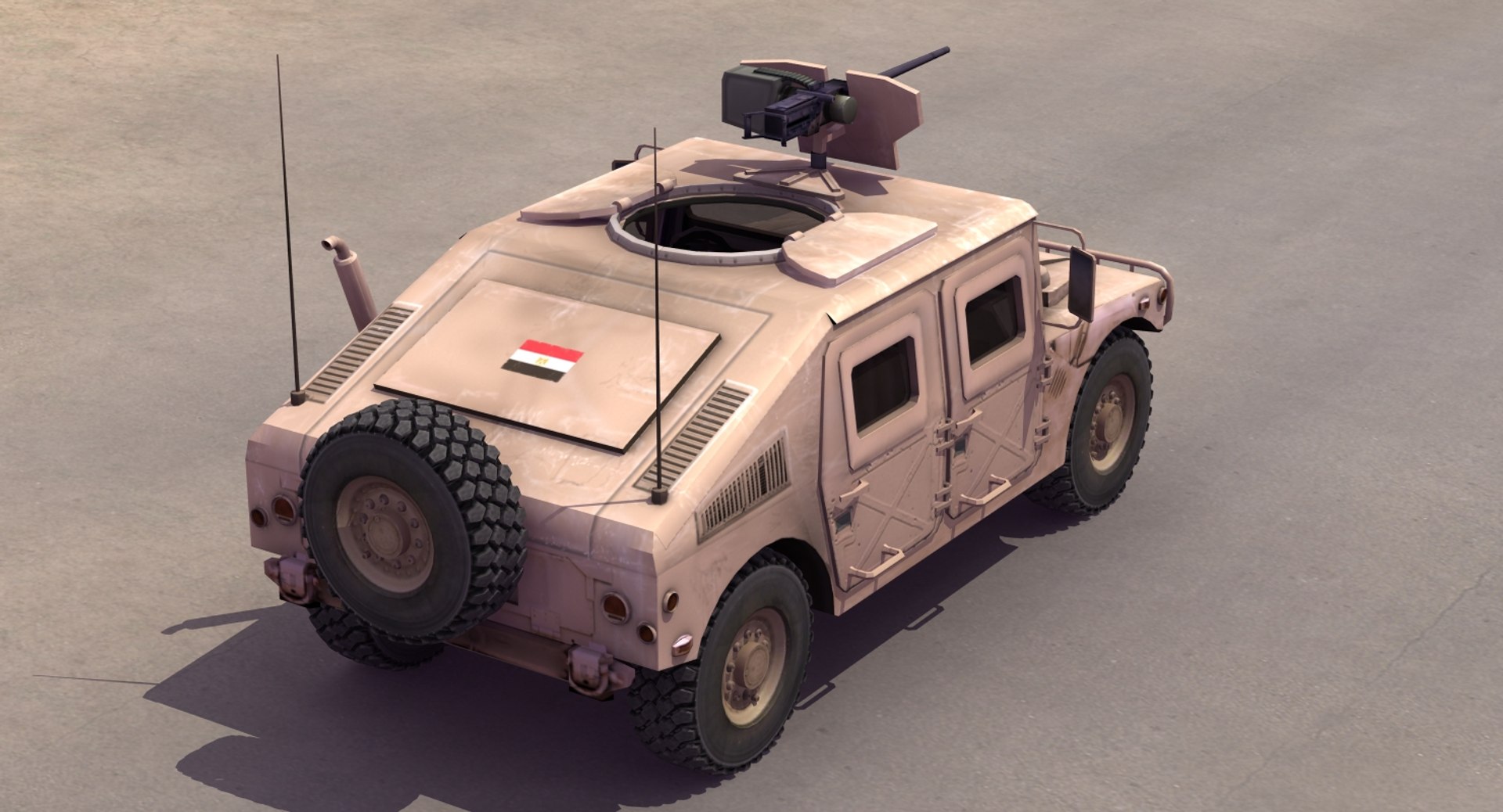 Hmmwv Hummer Jeep Egyptian 3d Model
