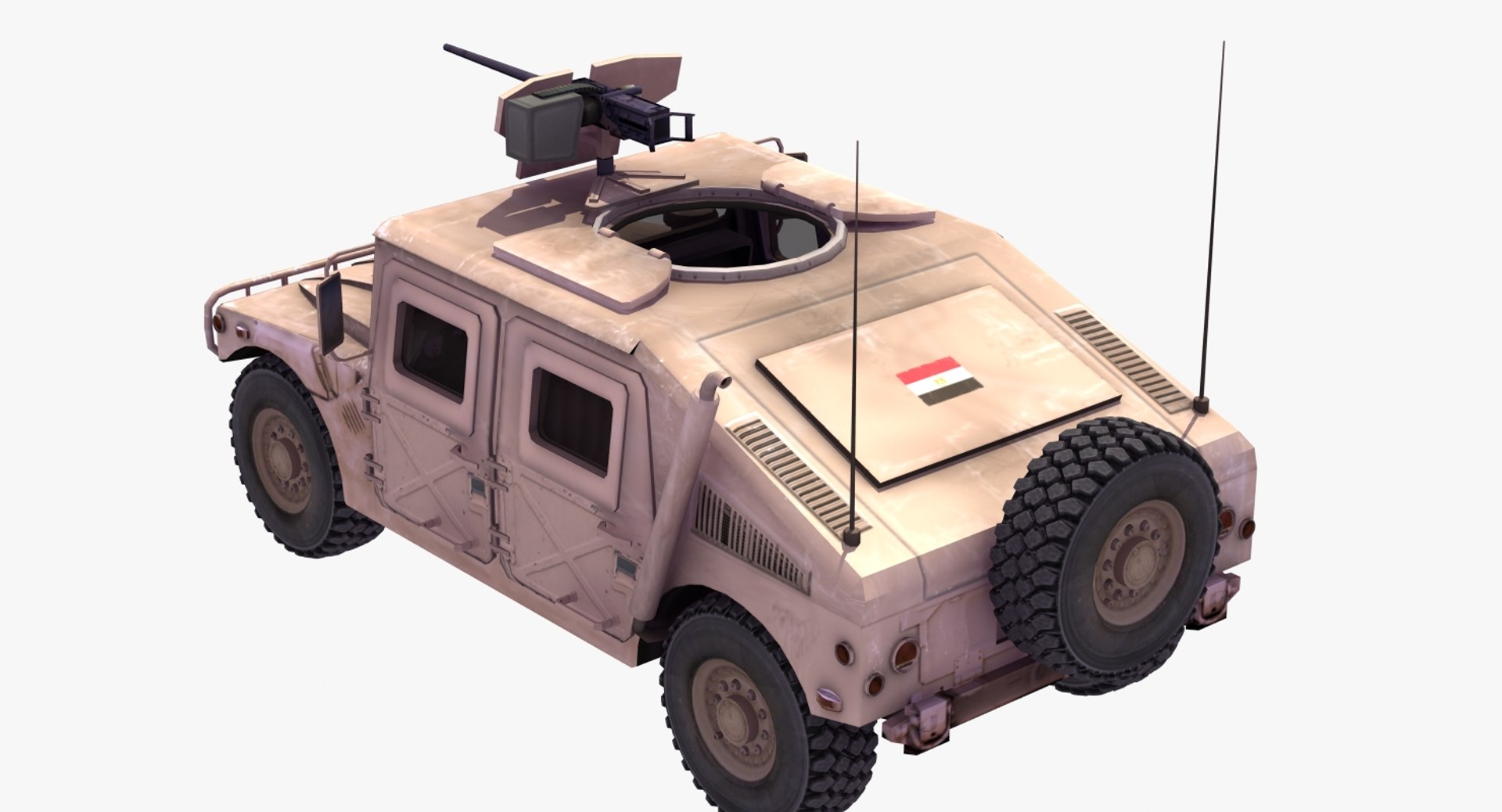 Hmmwv Hummer Jeep Egyptian 3d Model