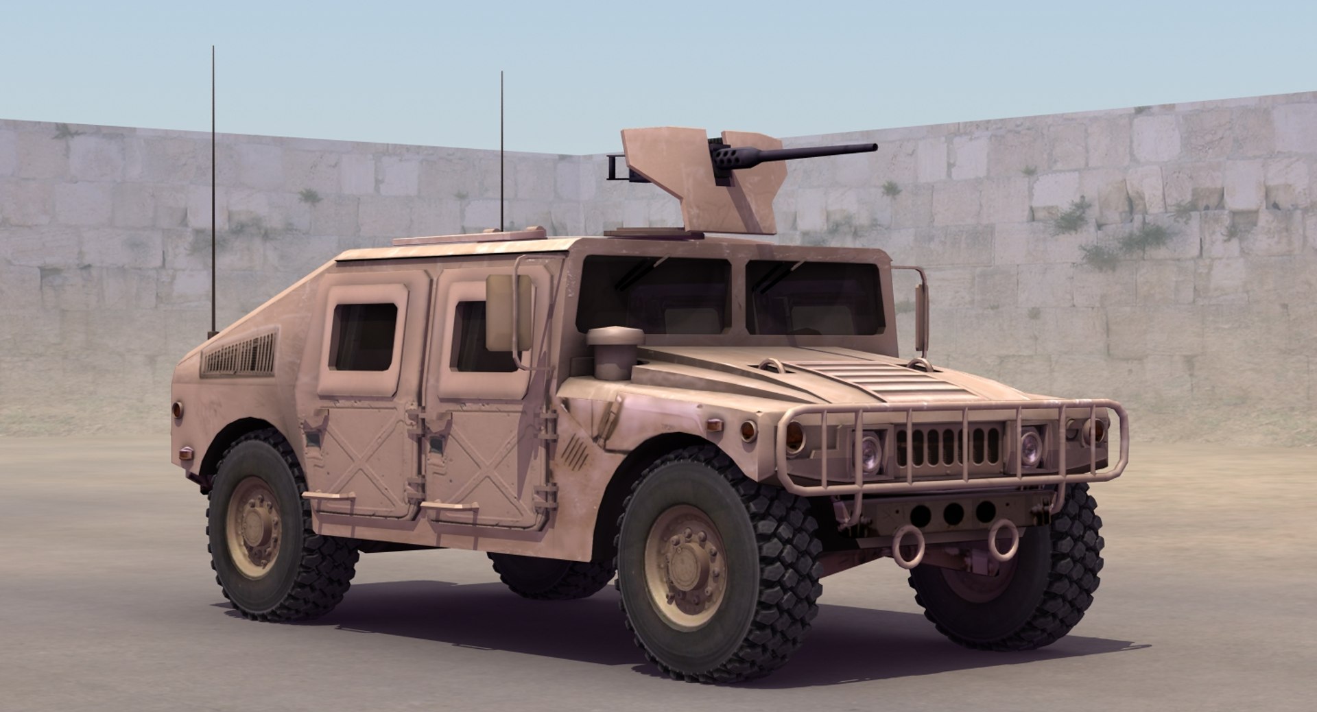 Hmmwv Hummer Jeep Egyptian 3d Model