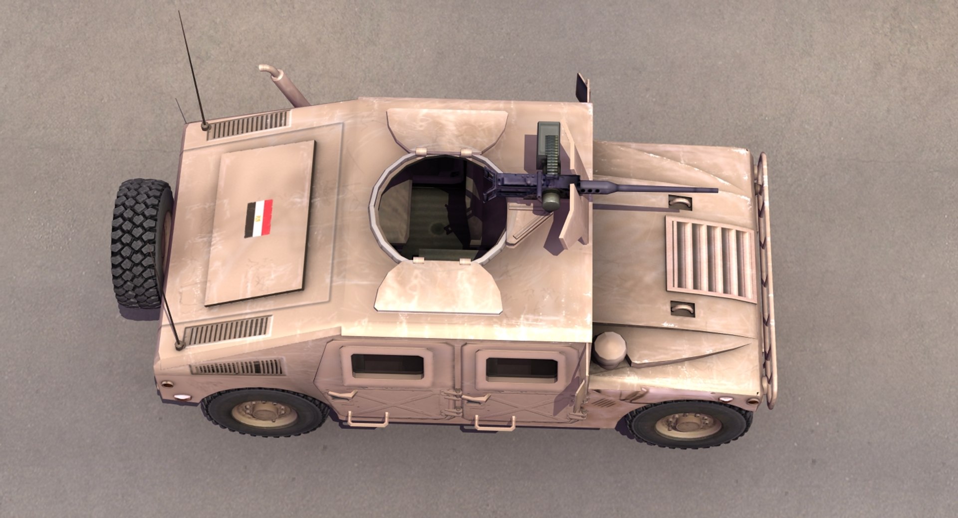 Hmmwv Hummer Jeep Egyptian 3d Model
