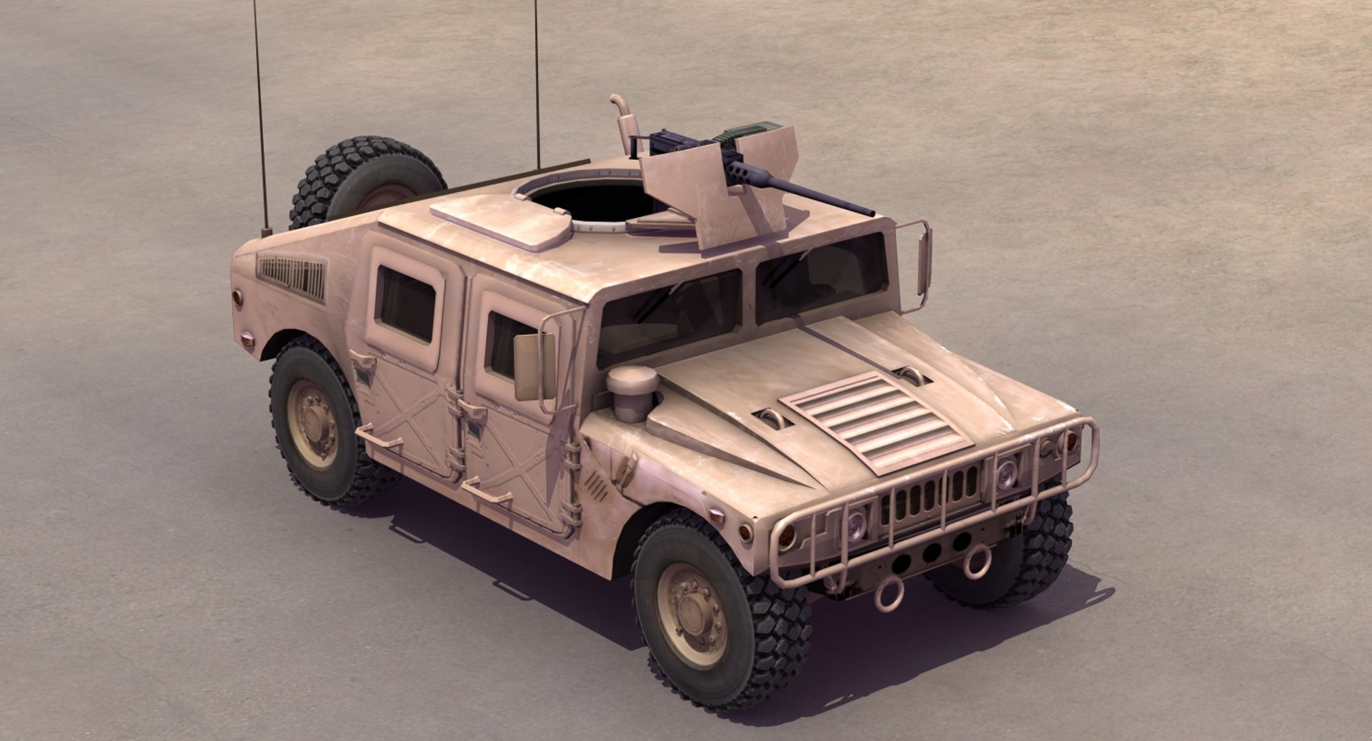 Hmmwv Hummer Jeep Egyptian 3d Model