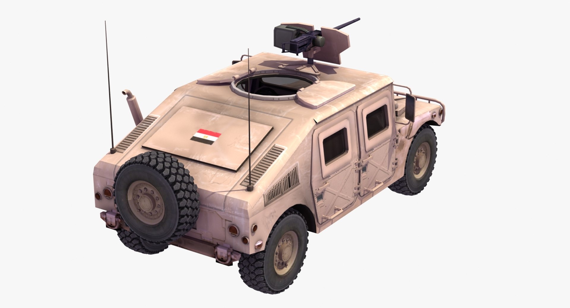 Hmmwv Hummer Jeep Egyptian 3d Model