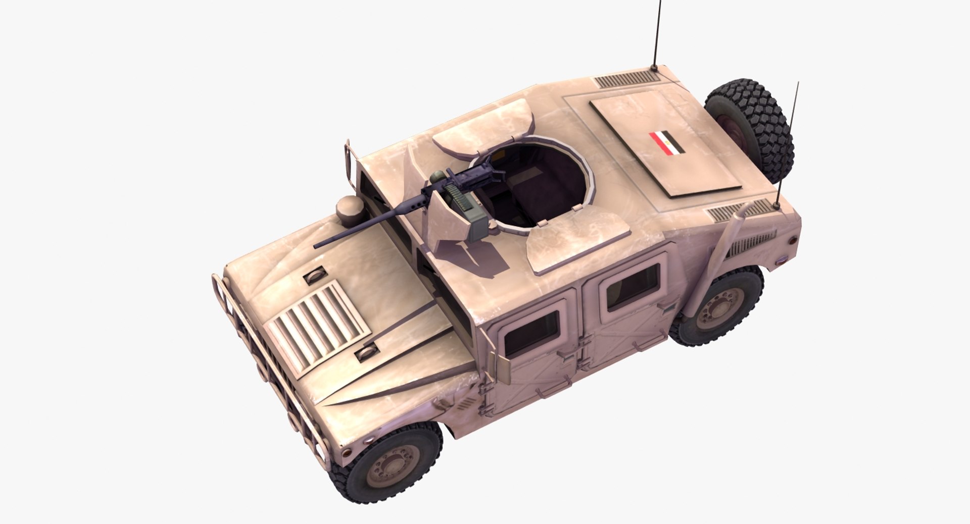 Hmmwv Hummer Jeep Egyptian 3d Model