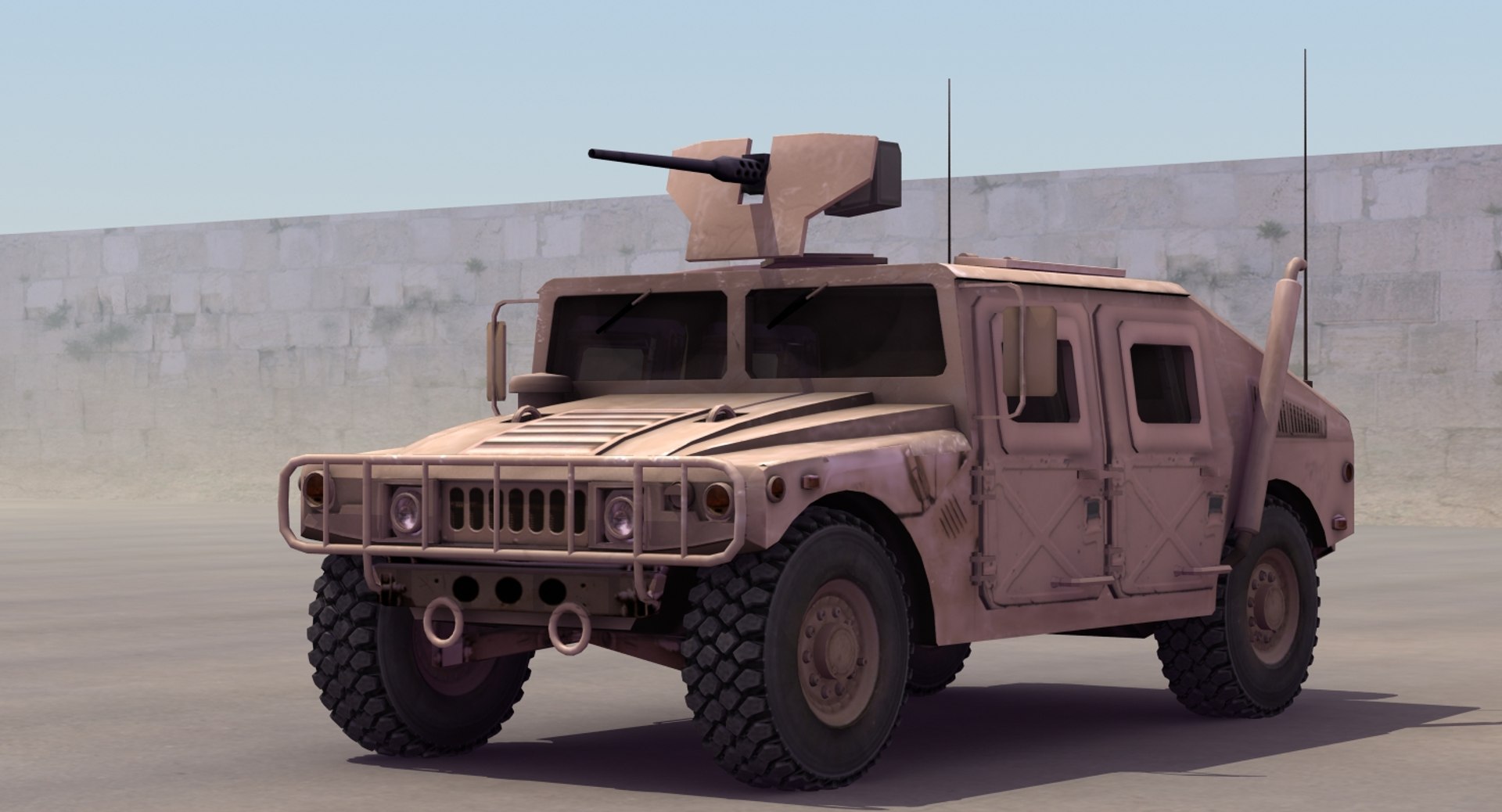 Hmmwv Hummer Jeep Egyptian 3d Model