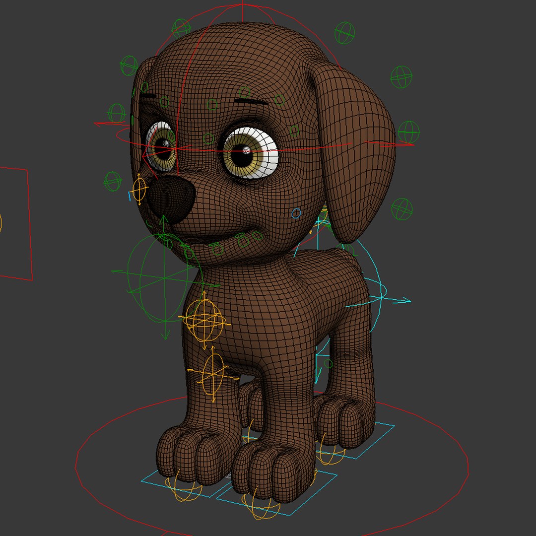 Dugm08 Rigged Cartoon Dog Max