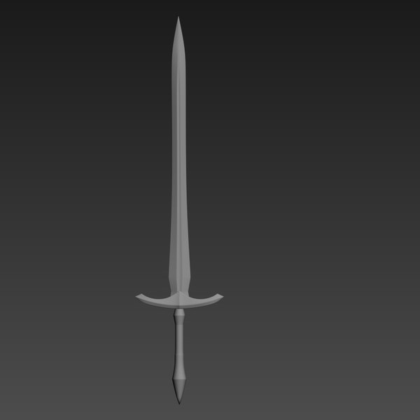 3d model of fantasy sword