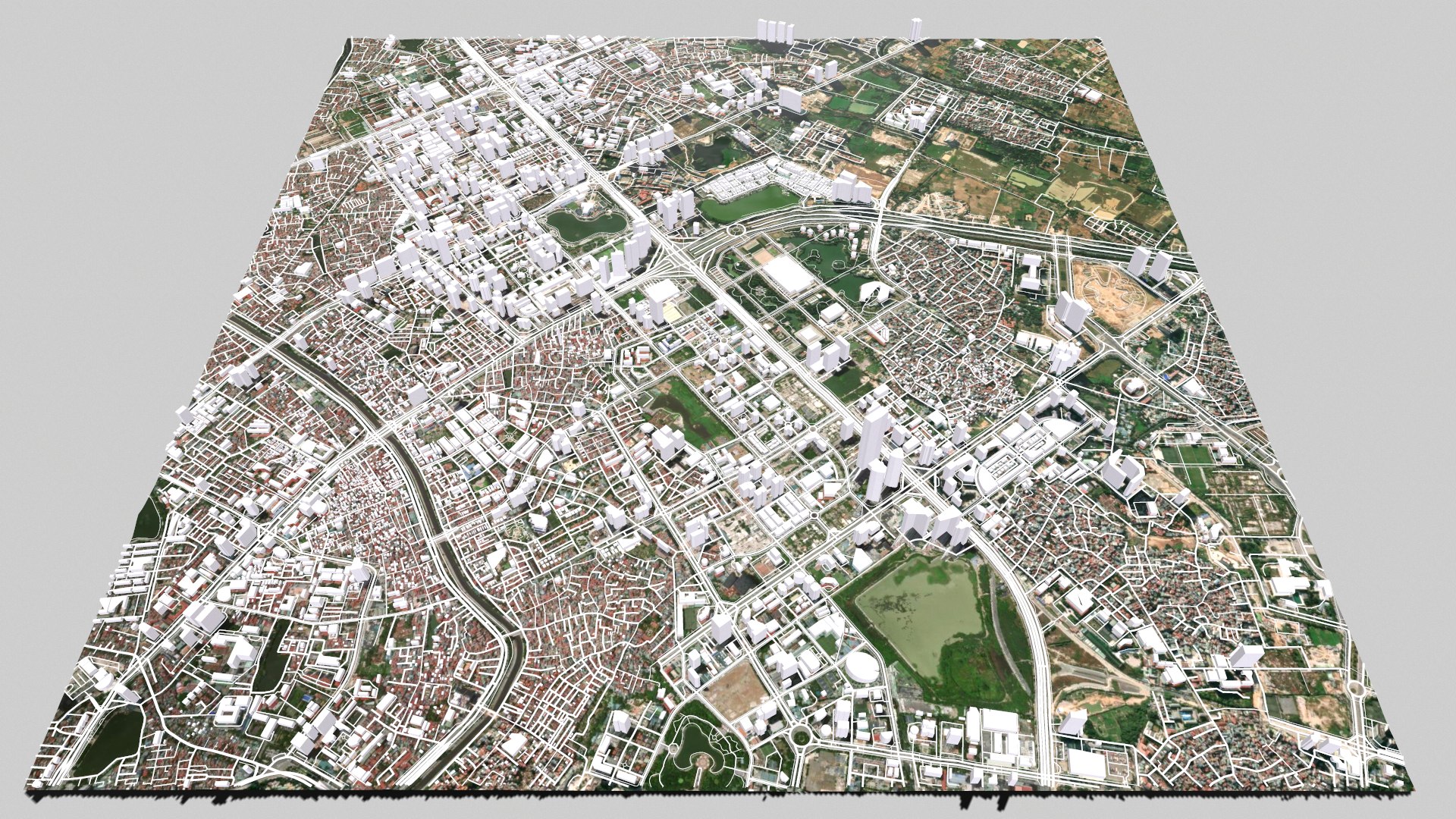 3D Cityscape Hanoi Vietnam Model - TurboSquid 2066210