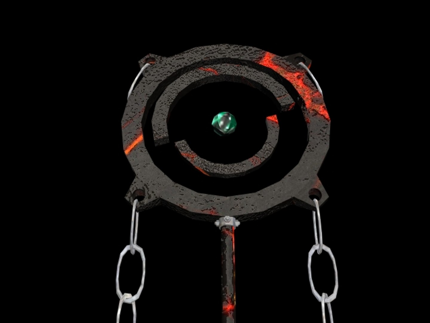 3d model lava staff