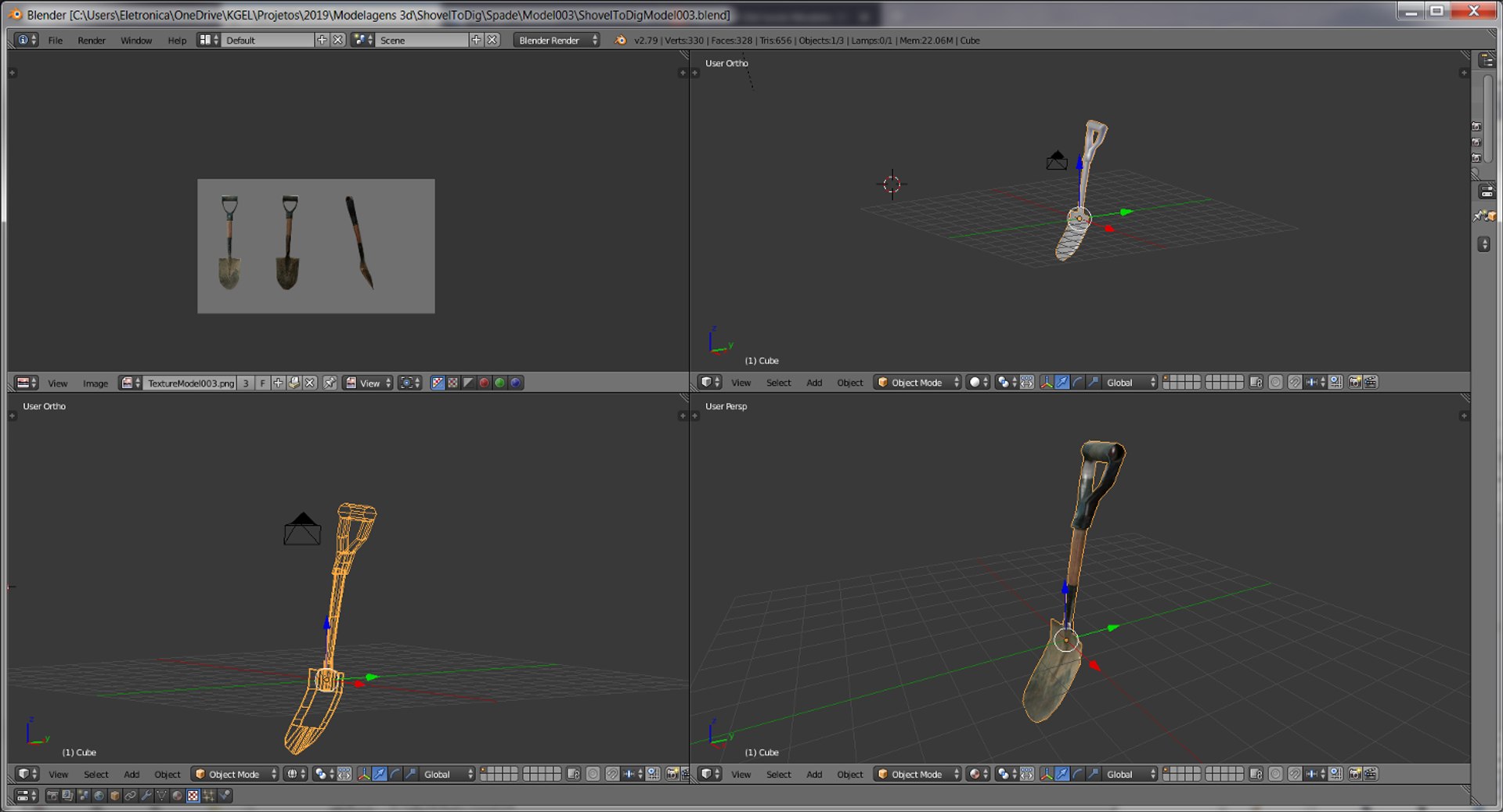 Spade 3D Model - TurboSquid 1424115