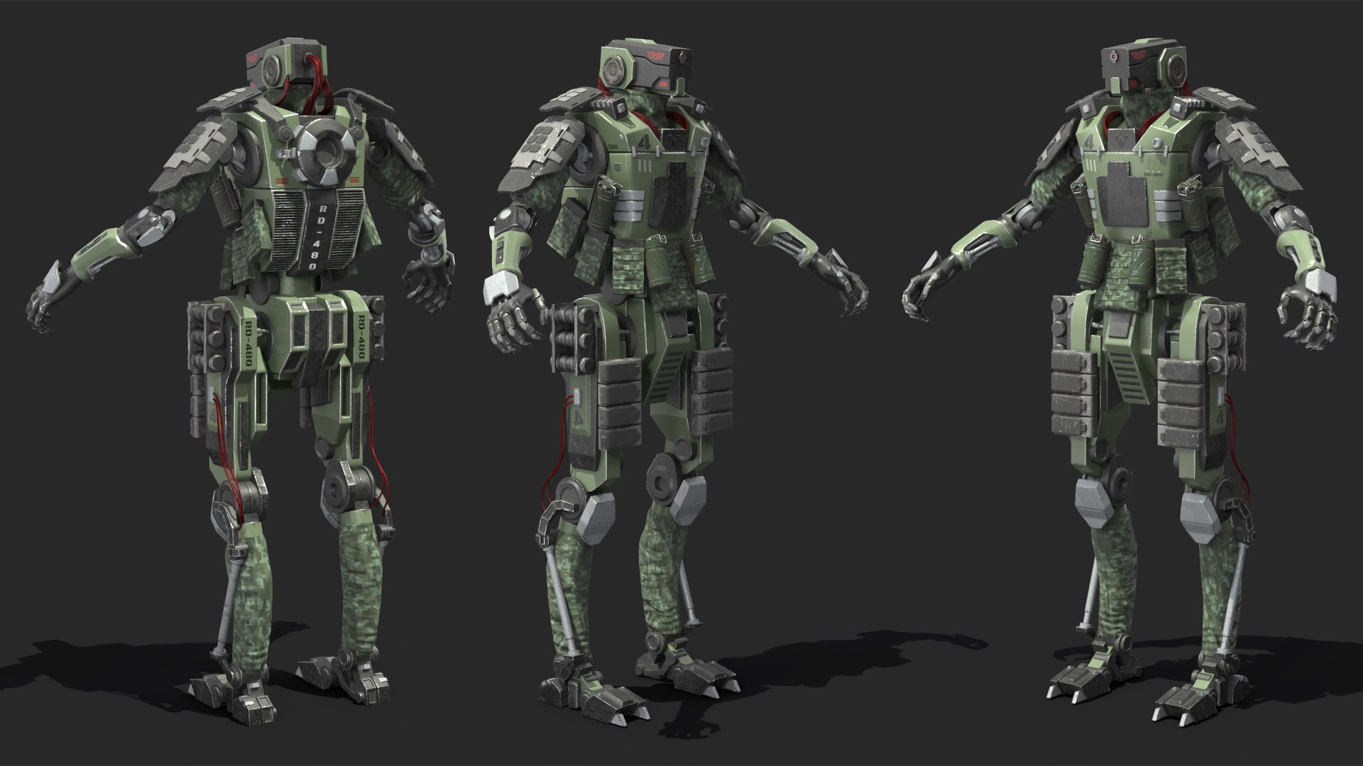 Armored Robot Soldier 3D Model - TurboSquid 2170139