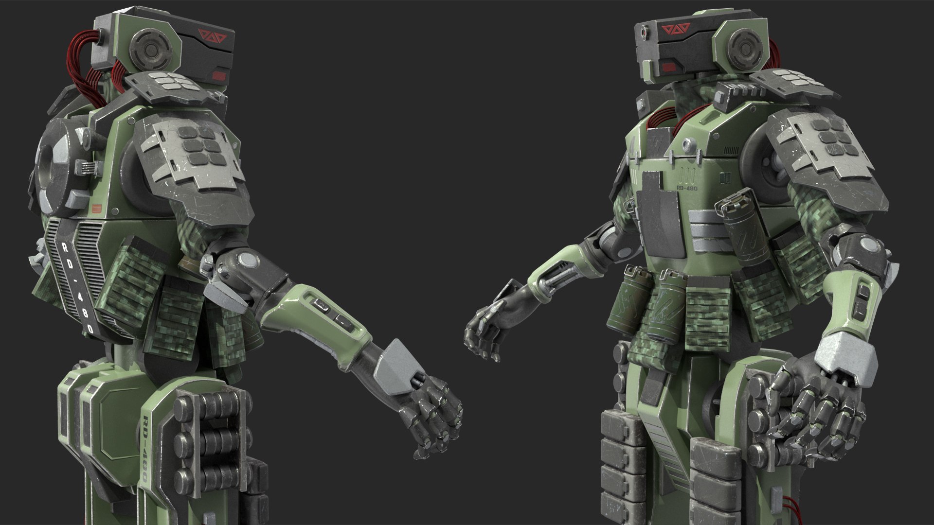 Armored Robot Soldier 3D Model - TurboSquid 2170139