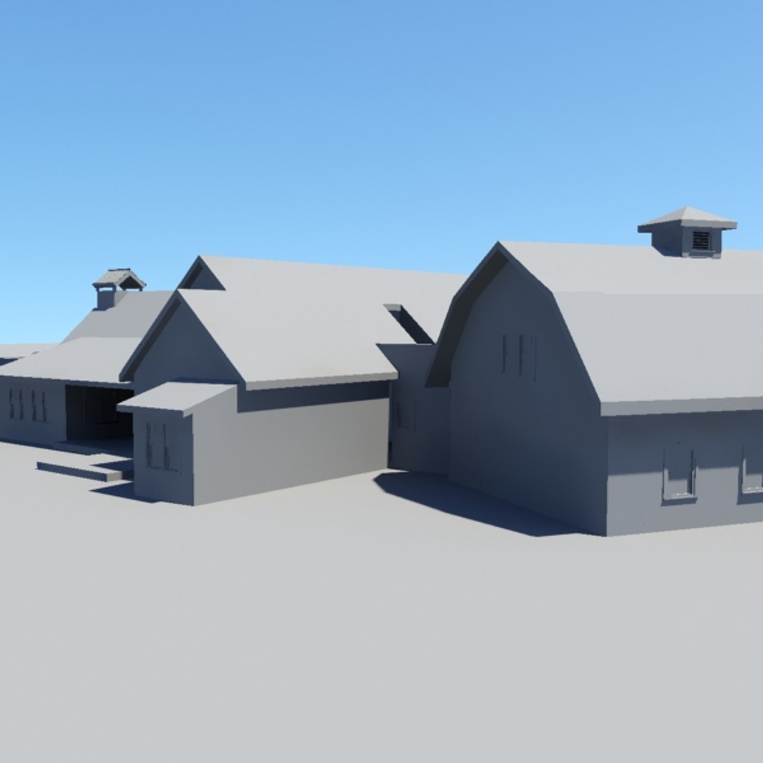 old ranch style house 3d model