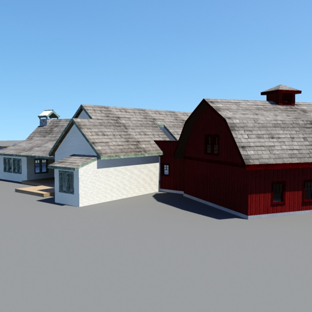 old ranch style house 3d model