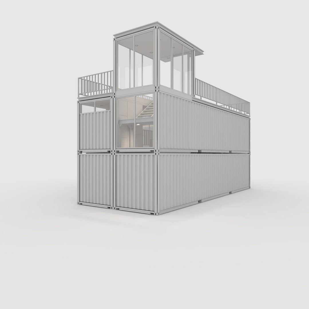 3D Container Cabin 2 - TurboSquid 2107552