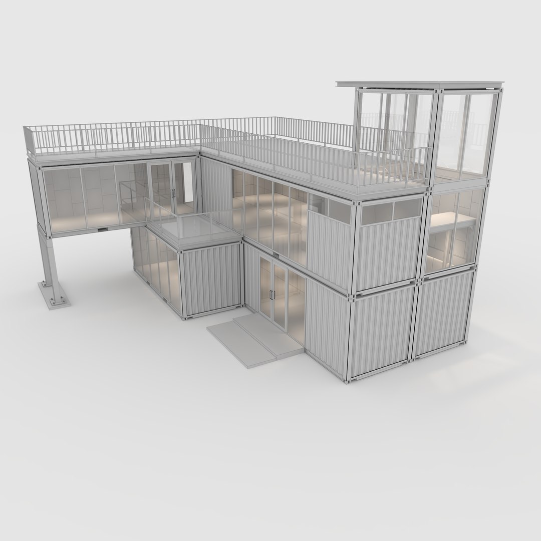 3D Container Cabin 2 - TurboSquid 2107552