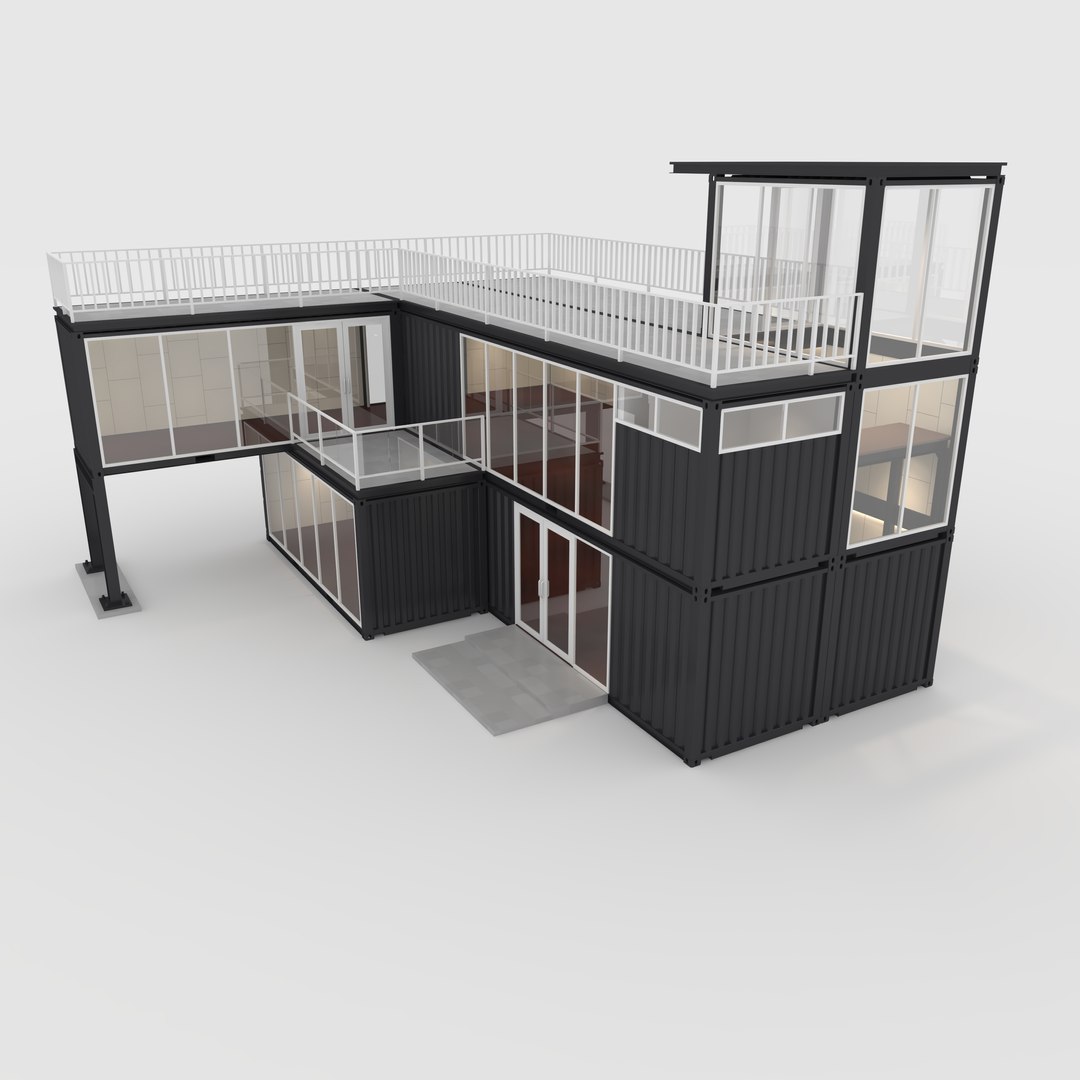 3D Container Cabin 2 - TurboSquid 2107552