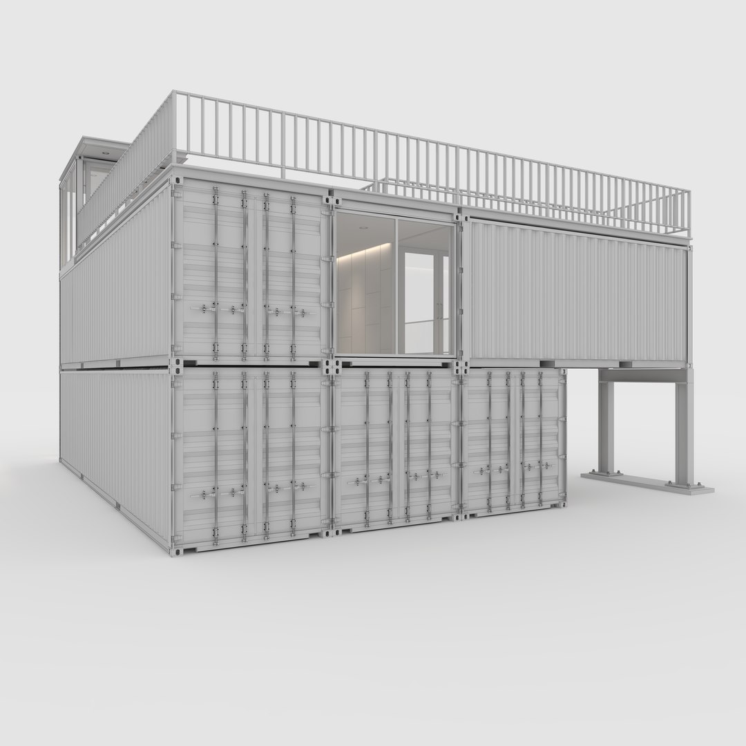 3D Container Cabin 2 - TurboSquid 2107552