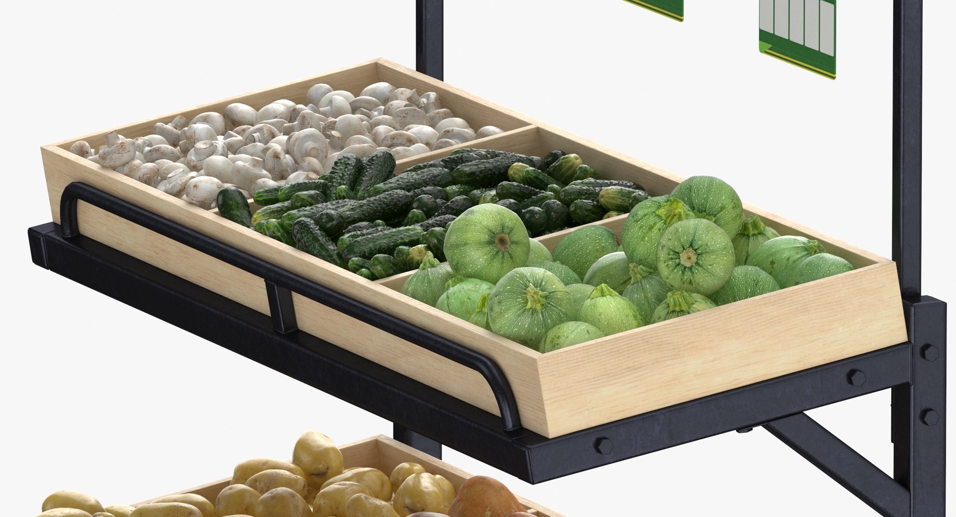 3D Wooden Display Rack 06 - TurboSquid 1529091