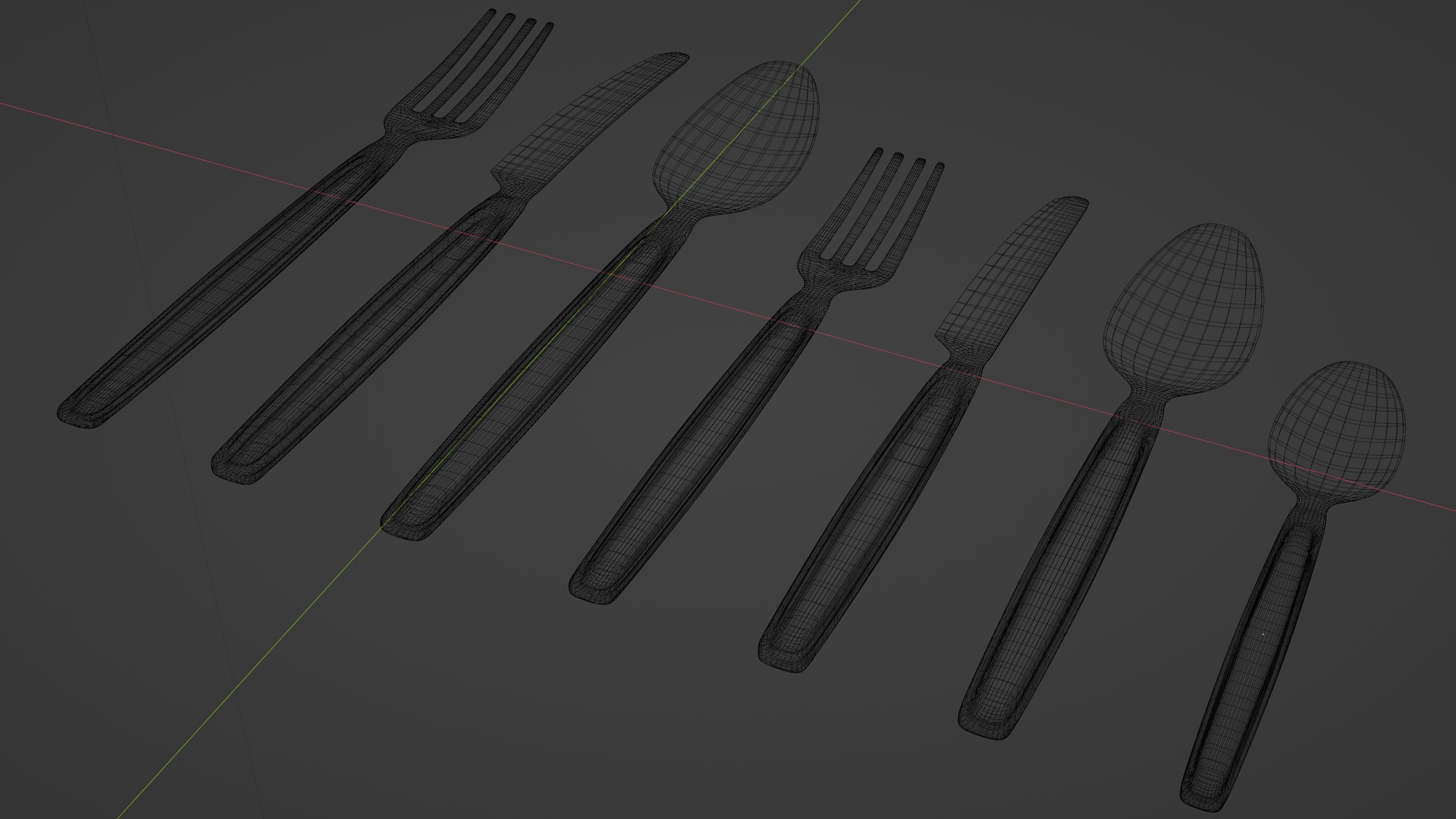 Sainles Steel Flatware Set 3D model - TurboSquid 2058298