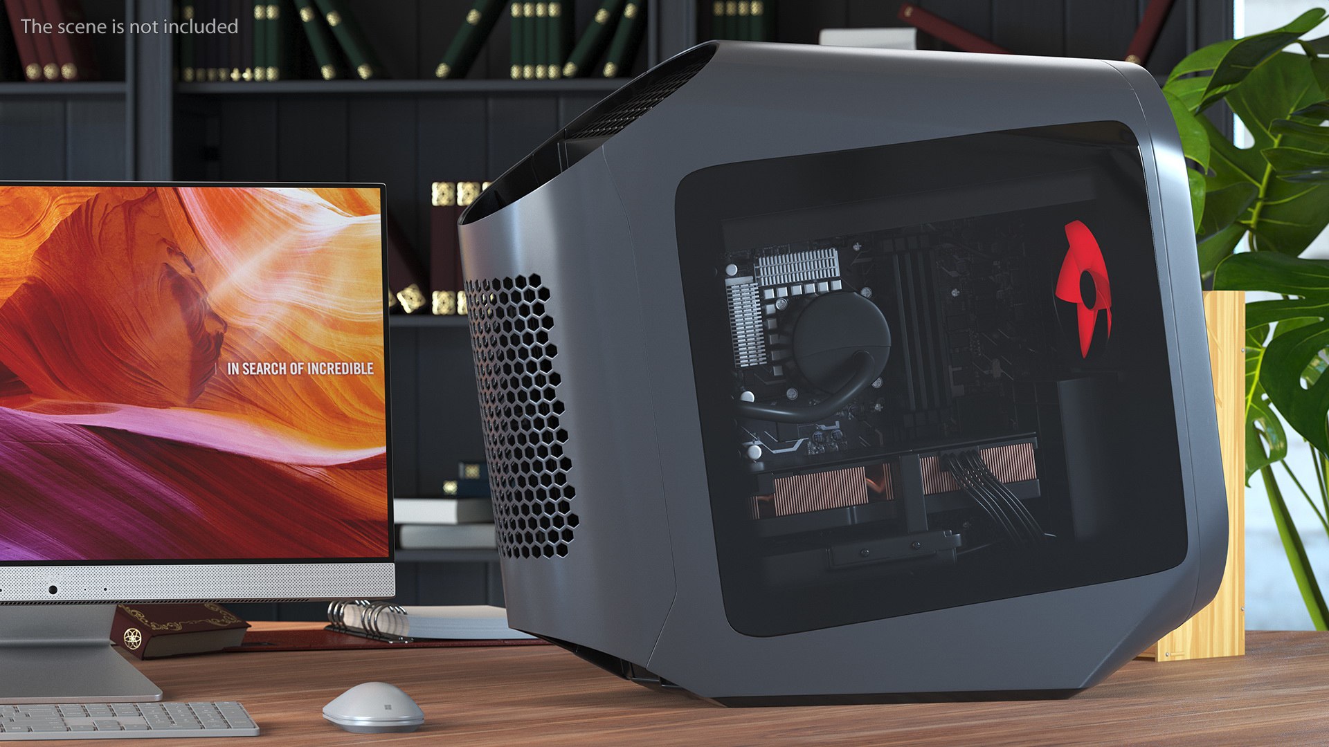 3D Liquid Cooled Gaming Desktop Red Model - TurboSquid 2137500