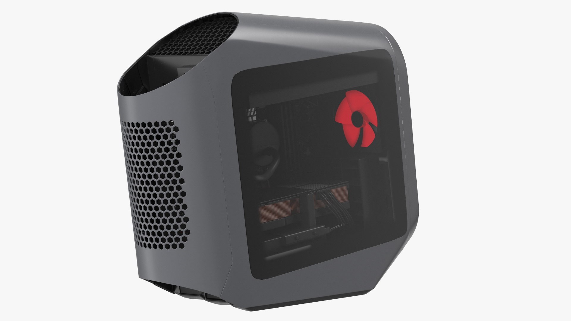 3D Liquid Cooled Gaming Desktop Red Model - TurboSquid 2137500