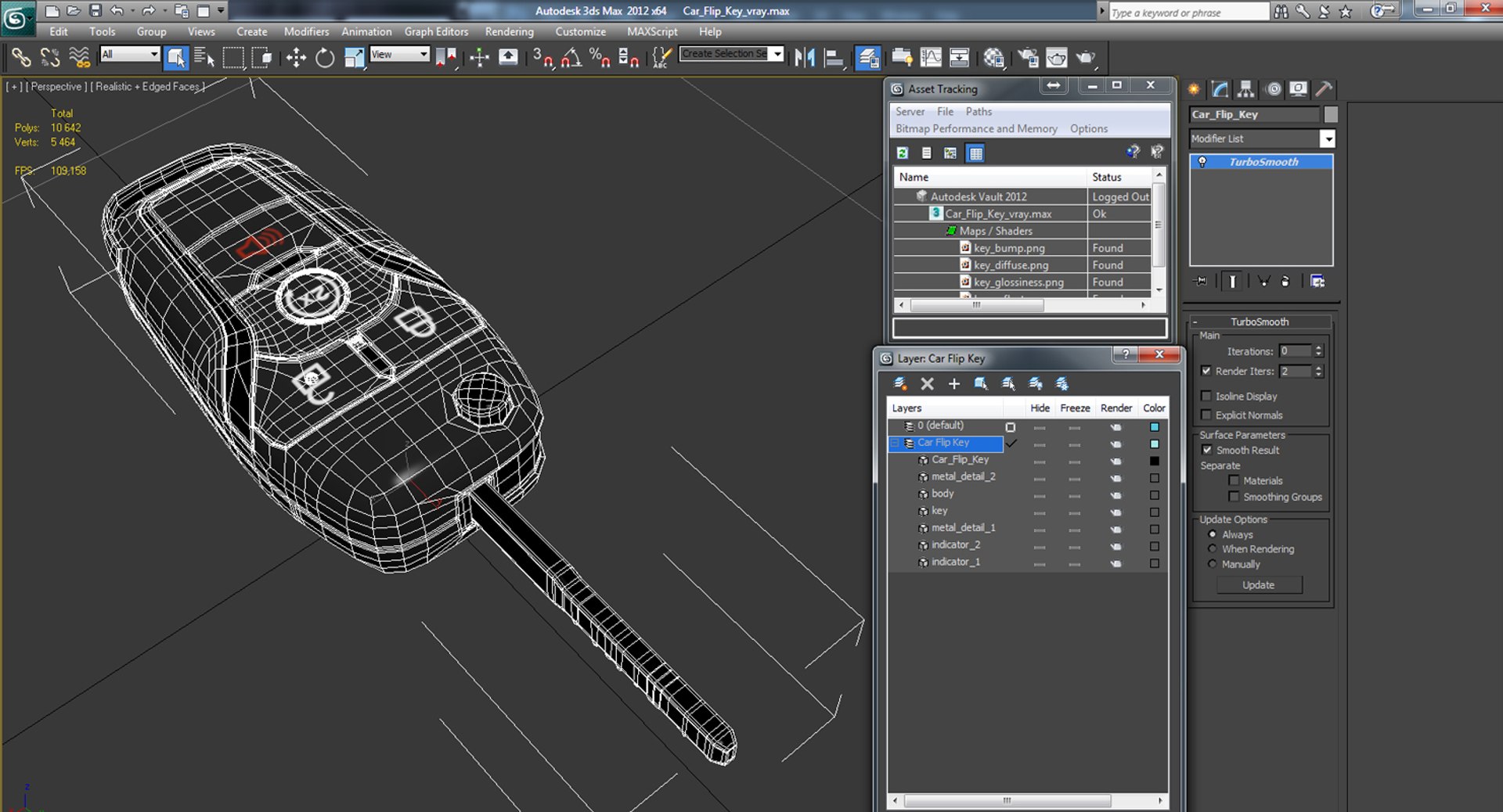 Car Flip Key 3D Model - TurboSquid 1299368