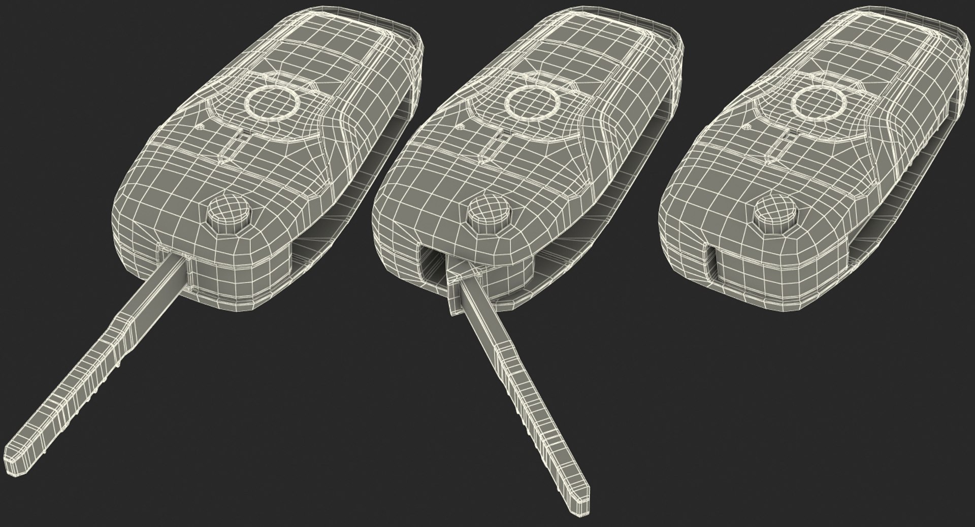 Car flip key 3D model - TurboSquid 1299368