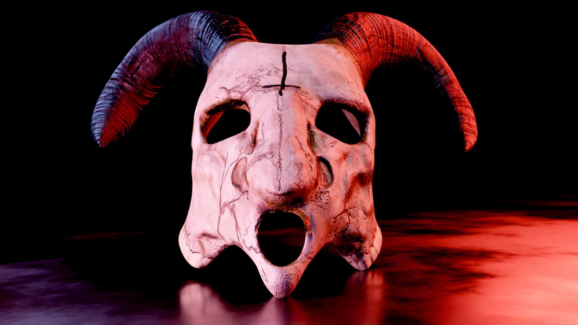 Goat Skull Goat Mask 3D - TurboSquid 2109291