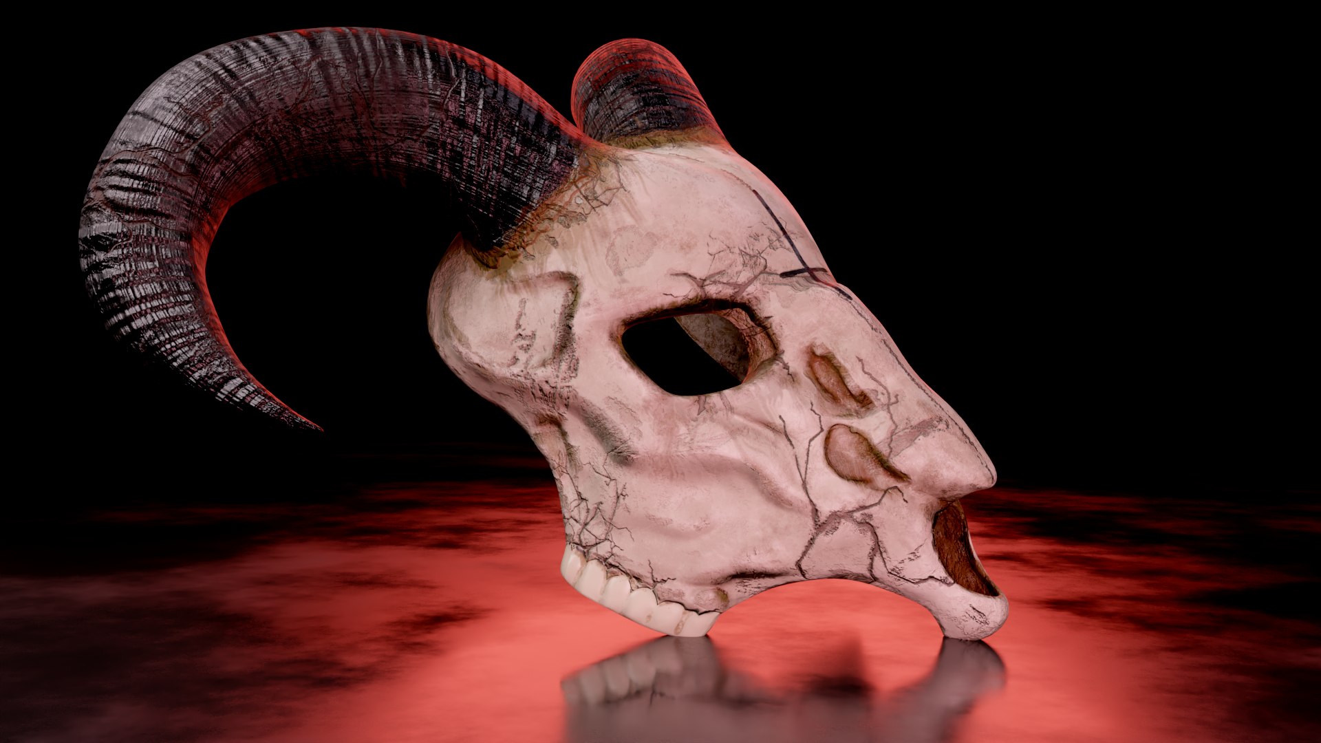 Goat Skull Goat Mask 3D - TurboSquid 2109291