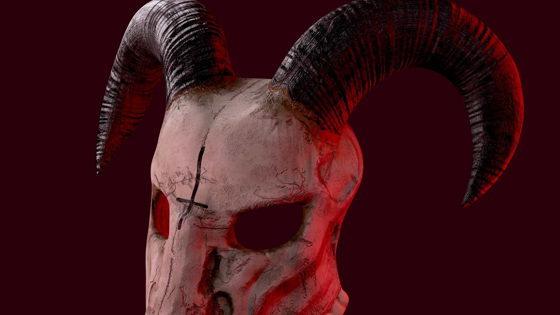Goat Skull Goat Mask 3D - TurboSquid 2109291