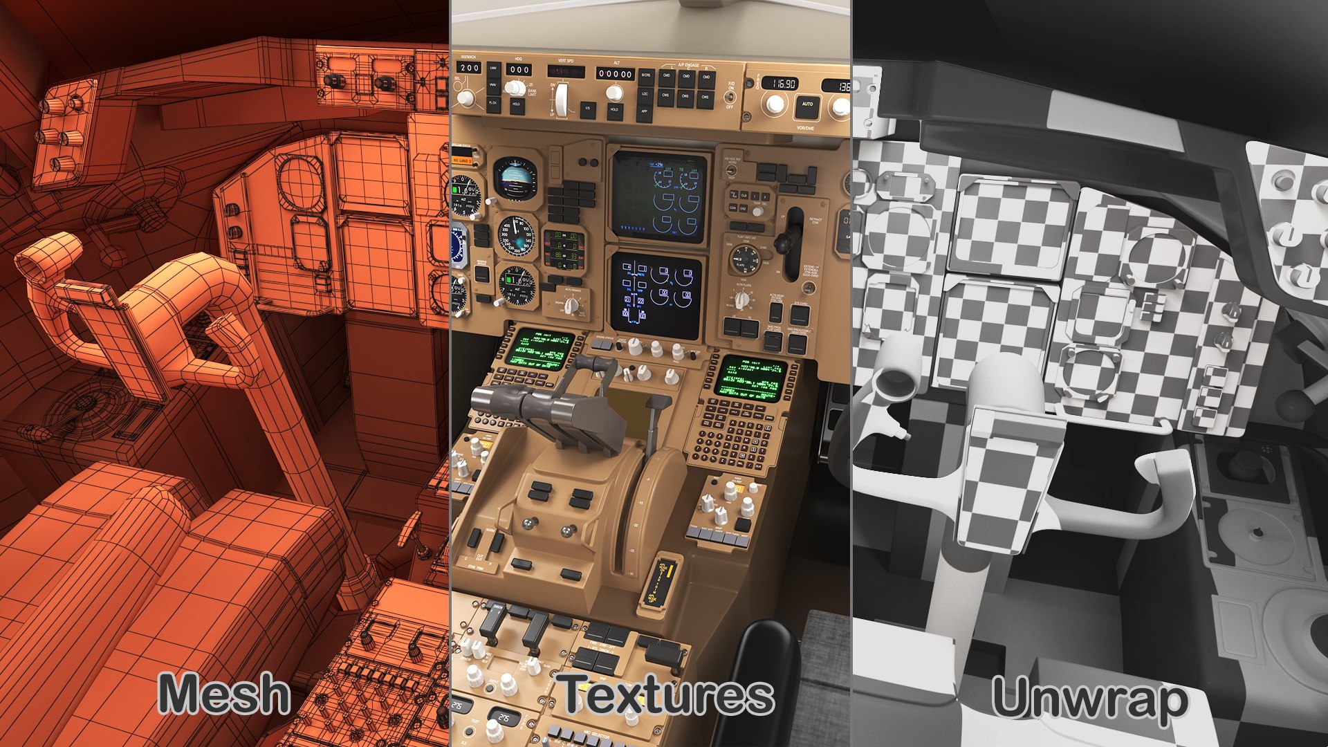 3D boeing 757-200 cockpit 757 model - TurboSquid 1487217
