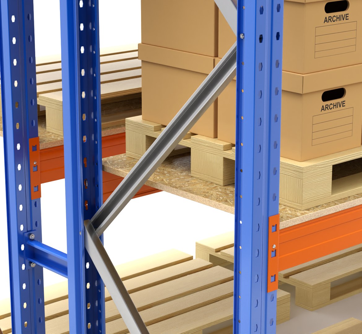 3D Pallet Racking System - TurboSquid 2438650