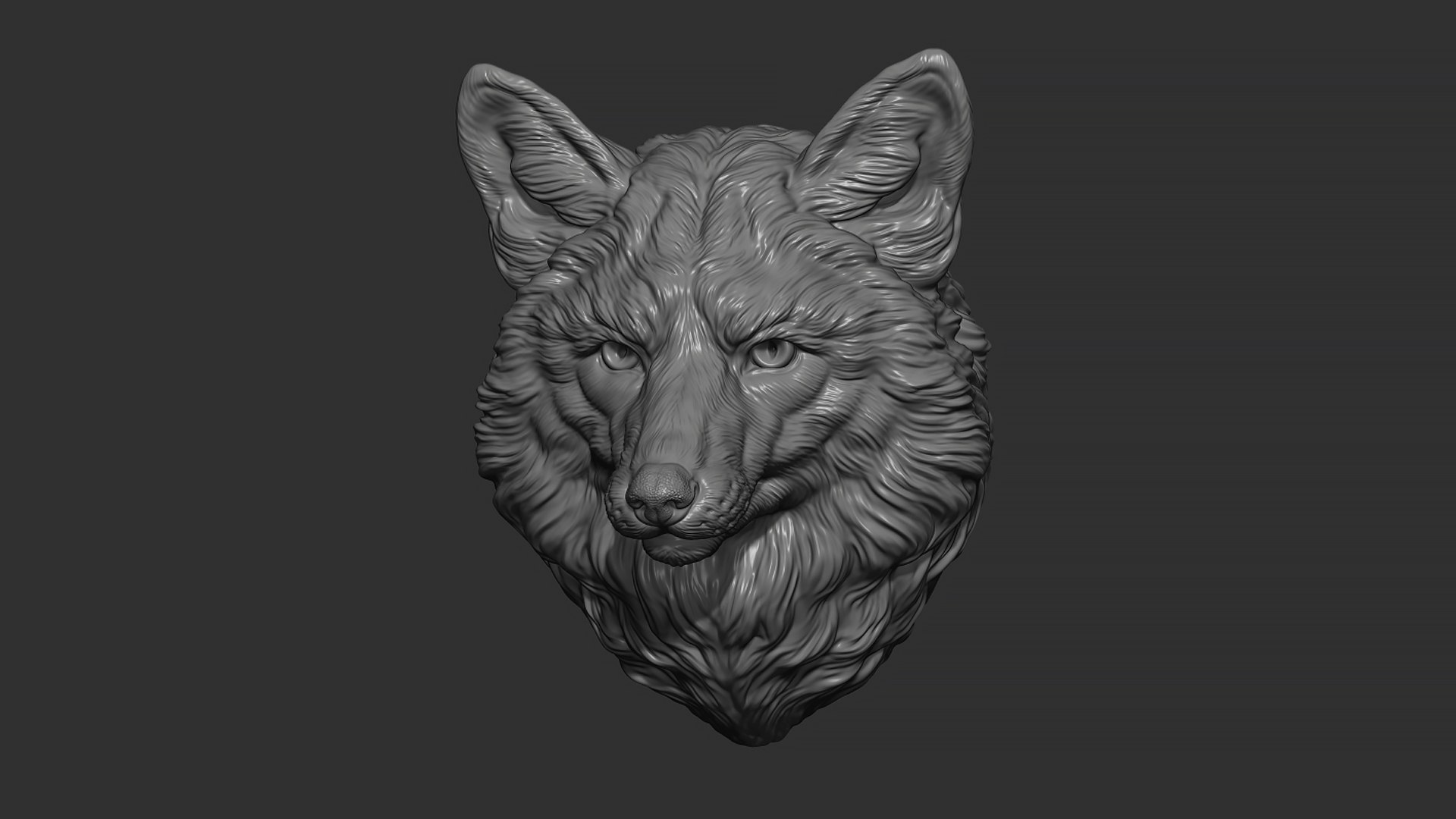 3D Fox Head Gloomy - TurboSquid 2060155