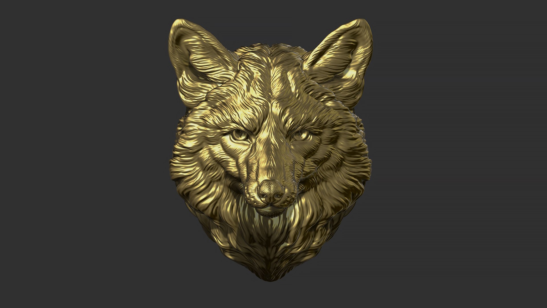 3D Fox Head Gloomy - TurboSquid 2060155