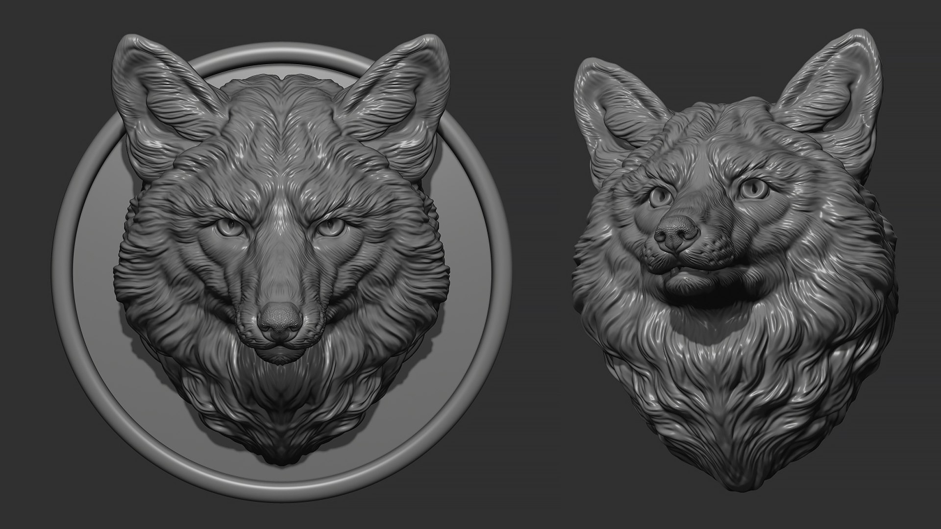 3D Fox Head Gloomy - TurboSquid 2060155